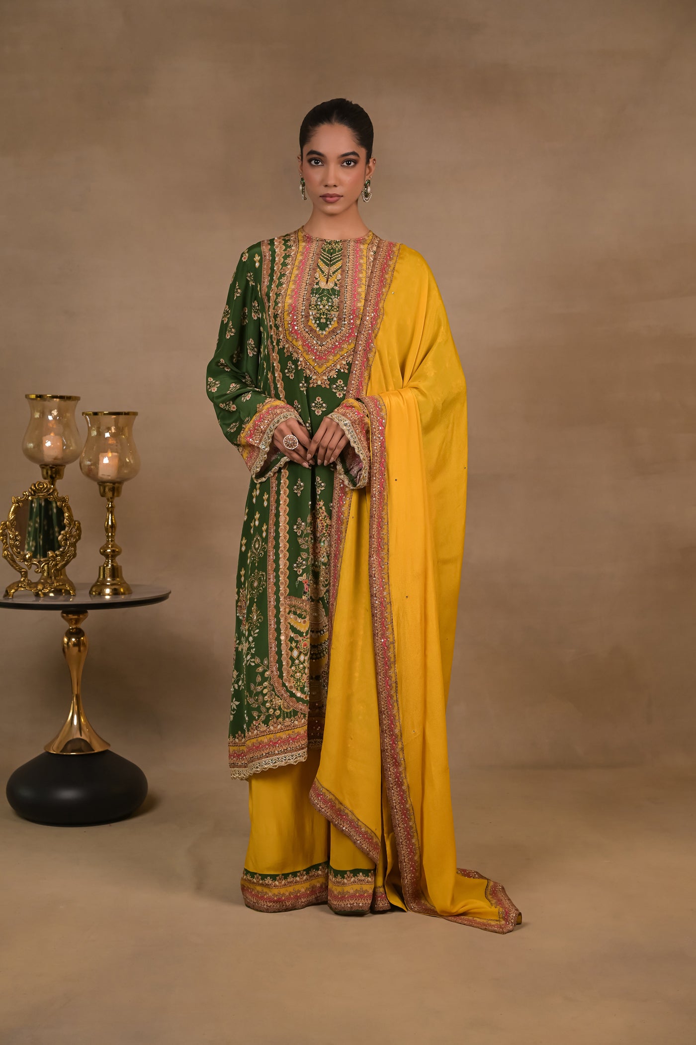 Zarmina Emerald Kurta Set – Diantha Official